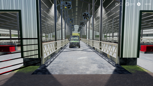 FS19_Large American Cow Shed - Placeables - American style modding